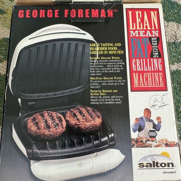 Kitchen | George Foreman Lean Mean Grilling Machine In Box Slightly ...